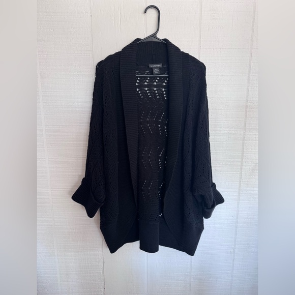 Lane Bryant | Sweaters | Lane Bryant Size 82w Elegant Black Openknit ...